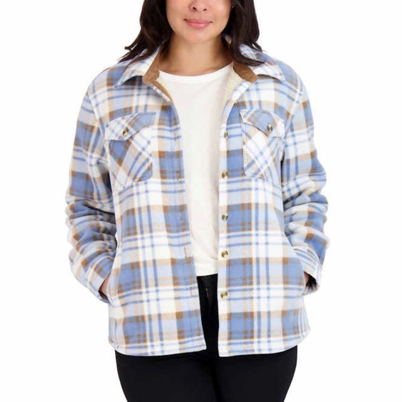 Sage | Jackets & Coats | Sage Collective Ladies Plush Shirt Jacket ...